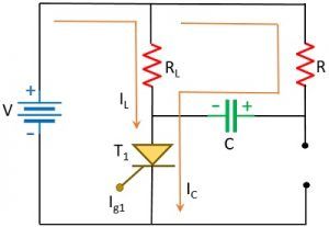 Class C Commutation of Thyristor - Circuit, Working, and Waveform - Electronics Coach